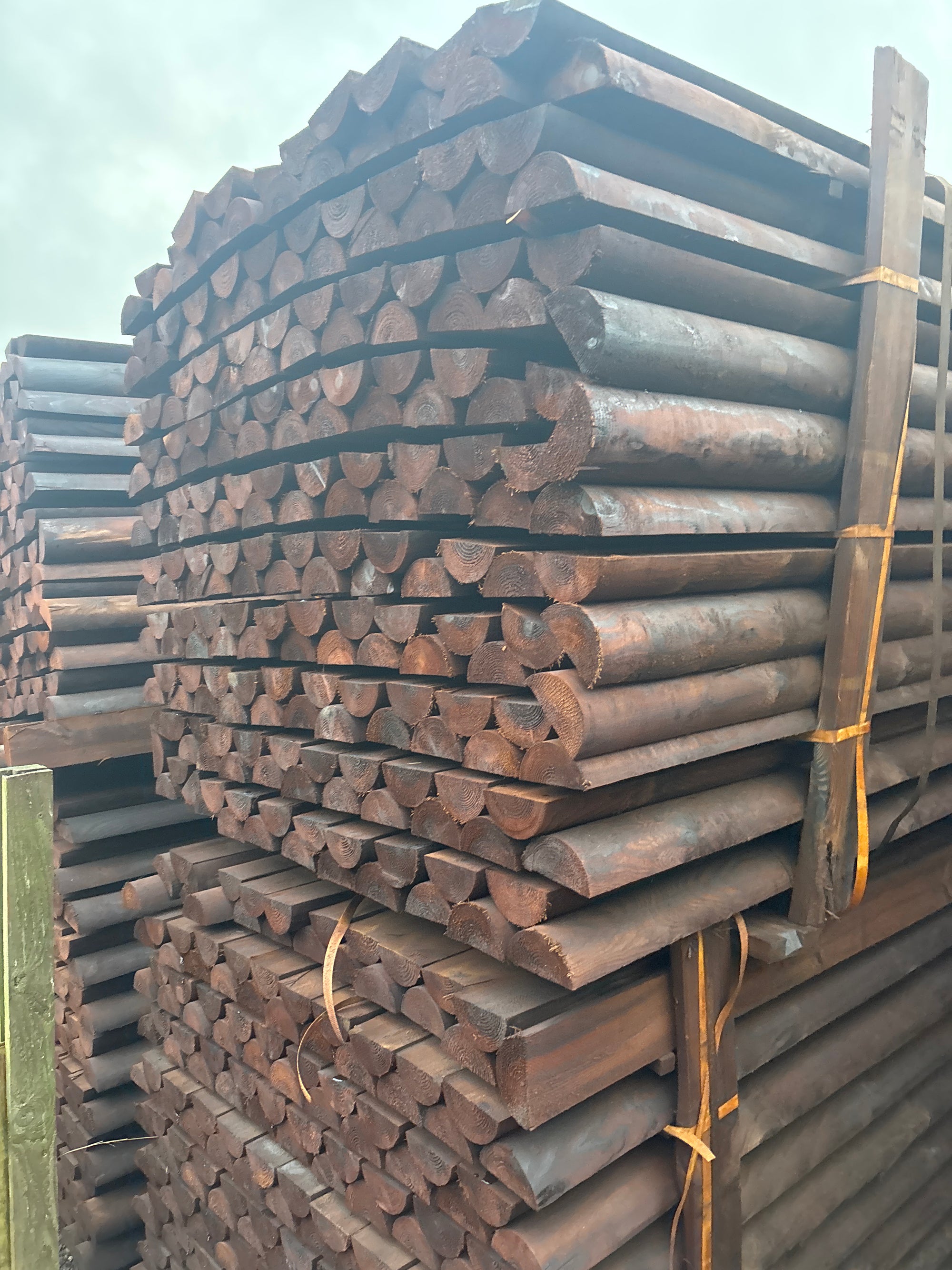CREOSOTE Timber Fence Half Round Rail - 3.6m – Philip Jones Timber Products