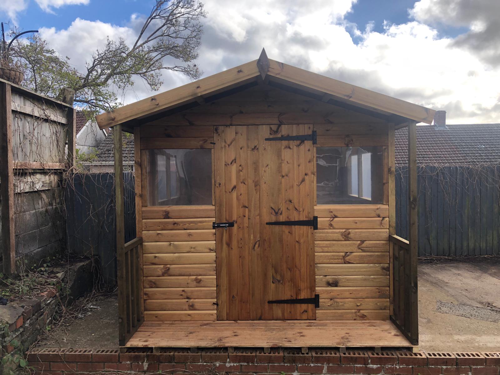10' x 8' Wooden Summer House - 12mm Shiplap - 50mm Frame – Philip Jones ...